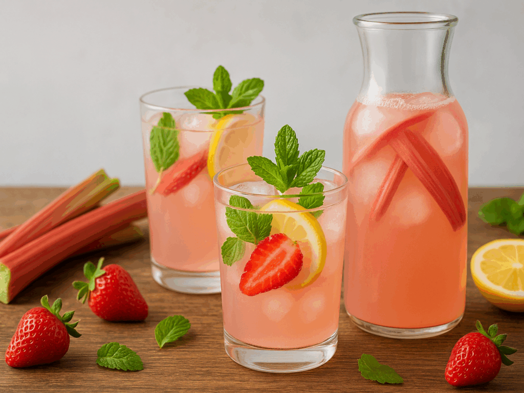 Recette : Limonade à la rhubarbe - Alsagarden